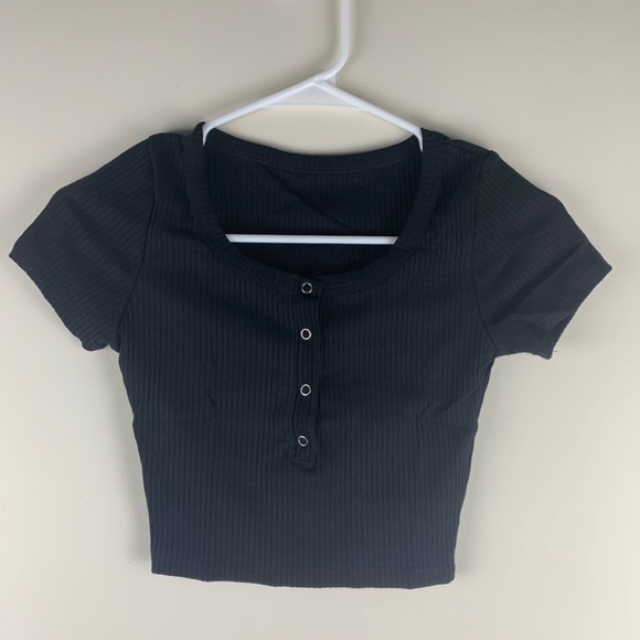 Amazon | Tops | Bodycon Short Sleeve Crop Top | Poshmark